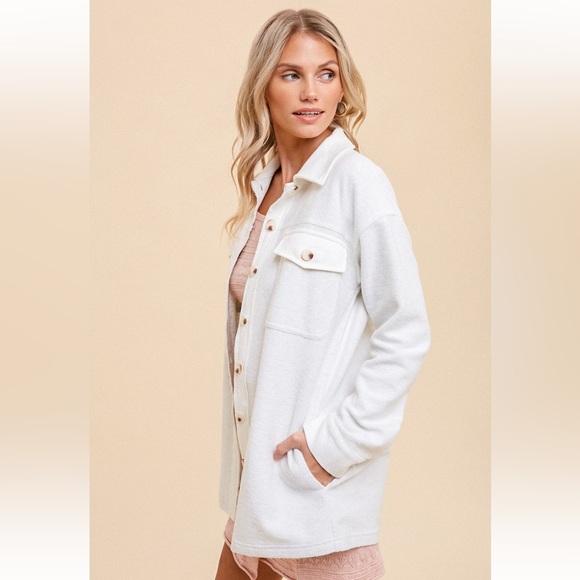 Hem & Thread | Jackets & Coats | 27 Womens Shacket Shirt Jacket Brushed ...
